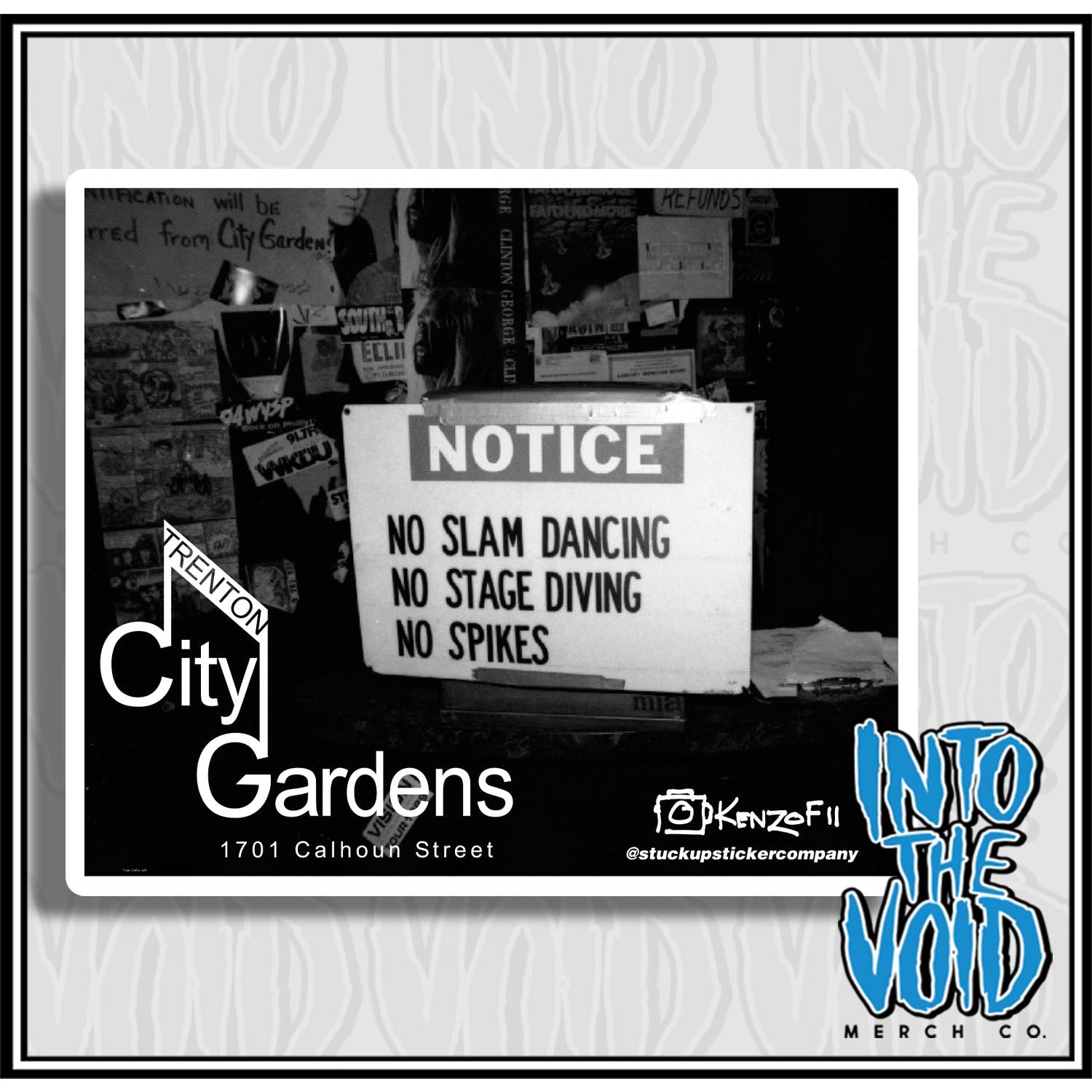 KEN SALERNO - CITY GARDENS ENTRY SIGN Sticker